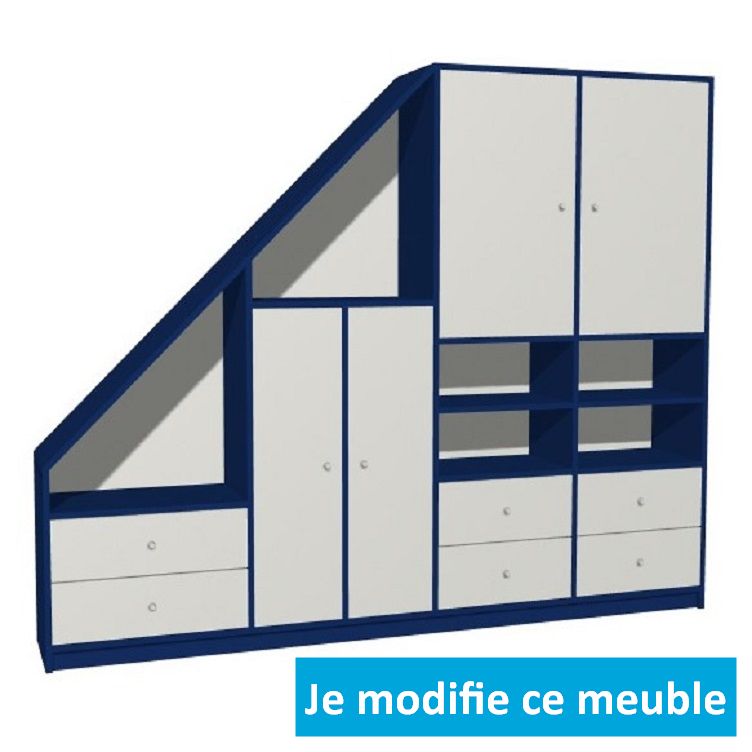 Armario del dormitorio debajo del lado inclinado